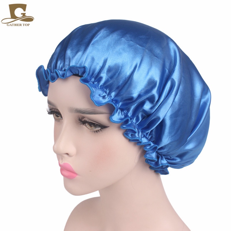 Tampa De Noite Feminina Silky Lace Nightcap Capa De Quimioterapia ...