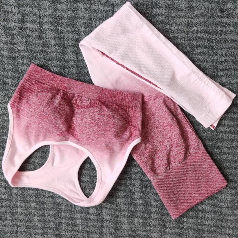 Conjunto De Estoque Pronto Para ! Degradê Cor Alto Cordão Sutiã Tingido ...