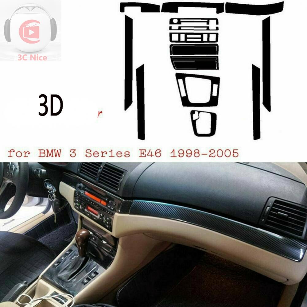 Painel Interior Do Carro De Embrulho Para BMW Série 3 E46 Adesivo 3D ...
