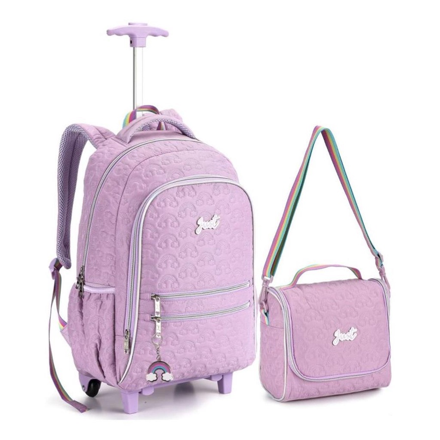 Kit Mochila Mala Rodinha Viagem Lancheira Escolar Resistente Juvenil ...