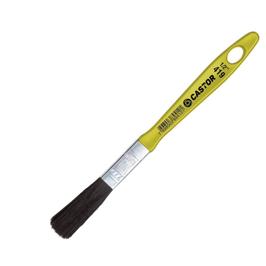 Pincel Trincha 1/2 - Cerda Preta - Castor | Shopee Brasil