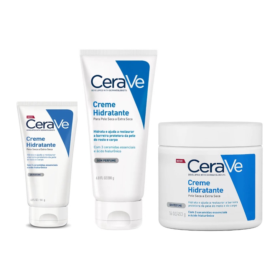 Creme Hidratante Sem Perfume CeraVe para Rosto e Corpo | Shopee Brasil