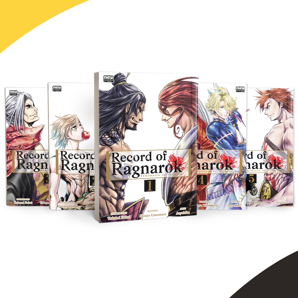 Record Of Ragnarok Vols. 1 + 2 + 3 + 4 + 5 Mangá NewPOP - Escorrega o Preço