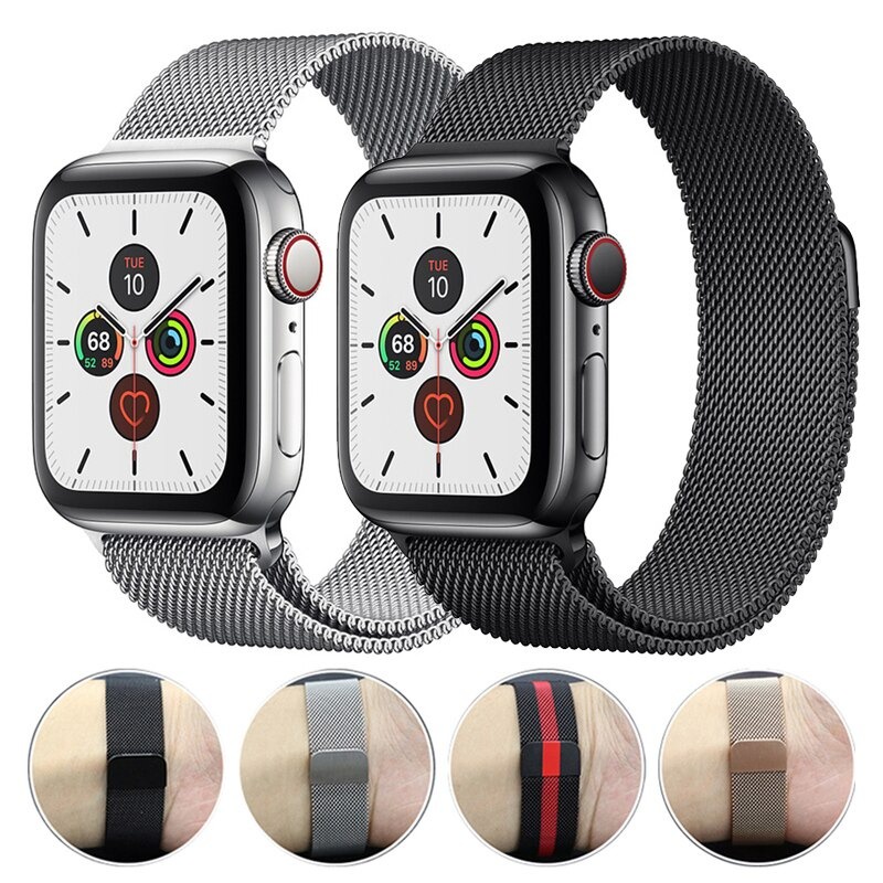 Pulseira Milanese para Smartwatch Apple Watch Series 2 3 4 5 6 7 8 38/40/41/42/44/45/49MM ...