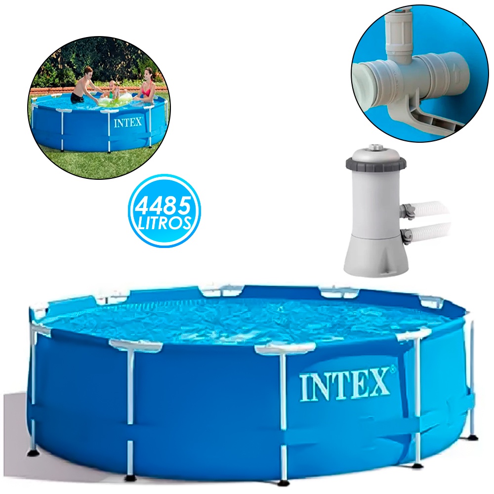 PISCINA DE ARMACAO+FILTRO INTEX 28200 KIT 2 220V | Shopee Brasil