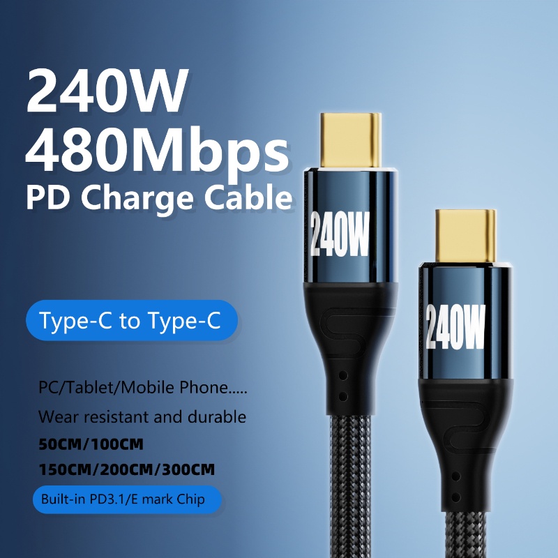 Cabo PD 240W USB C Para Tipo De Carregamento Ultra Rápido QC3.0 ...