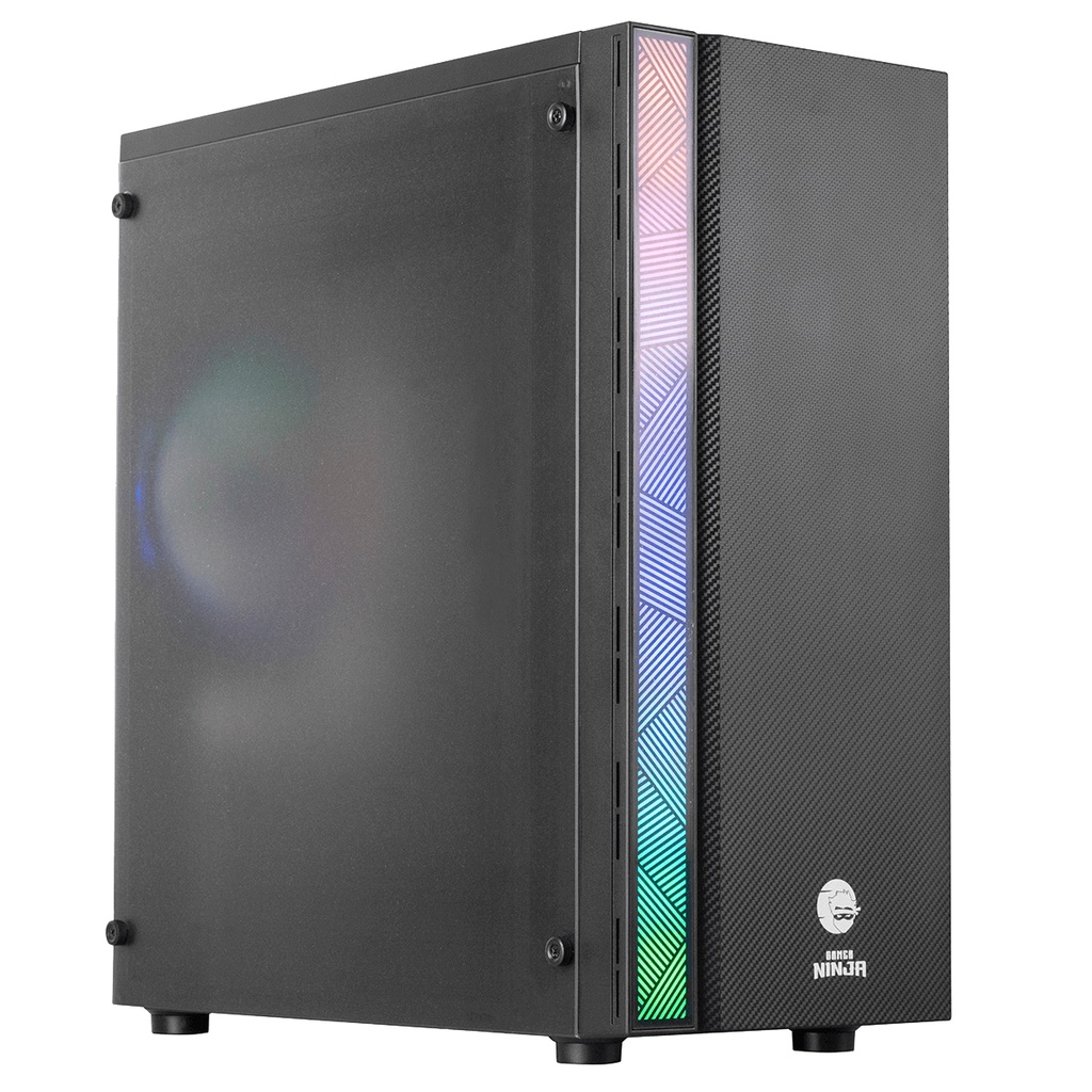 Gabinete Gamer Ninja Hadria, Mid Tower, RGB, ATX, Black, Sem Fonte, Com ...
