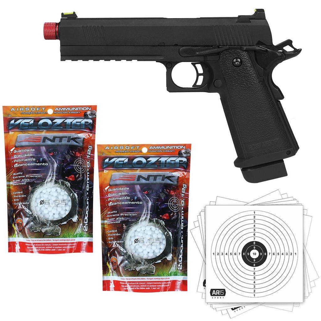 Pistola Airsoft 6.0mm Gbb 1911 Black Devil 5.1 + 2un.BBs | Shopee Brasil