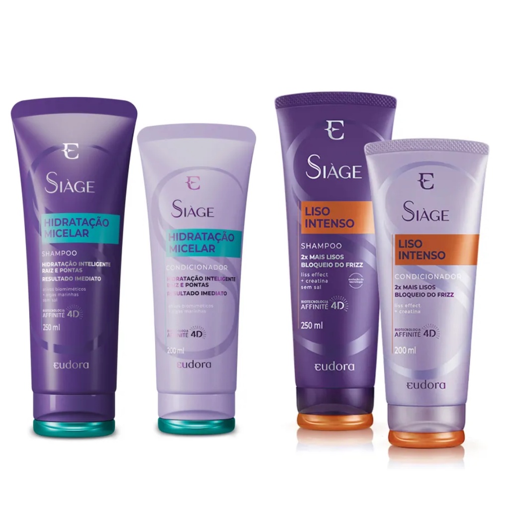 Kit Eudora Siàge Shampoo 250ml + Condicionador 200ml - Escorrega o Preço