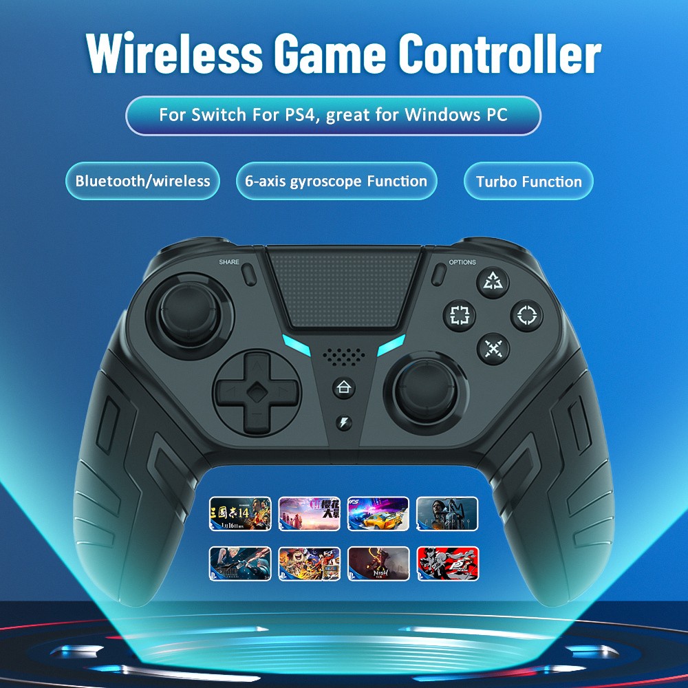 Q300 Celular Controle Gamepad Para Android PC PS Playstation Dualshock 4 PS4 Bluetooth Almofada ...