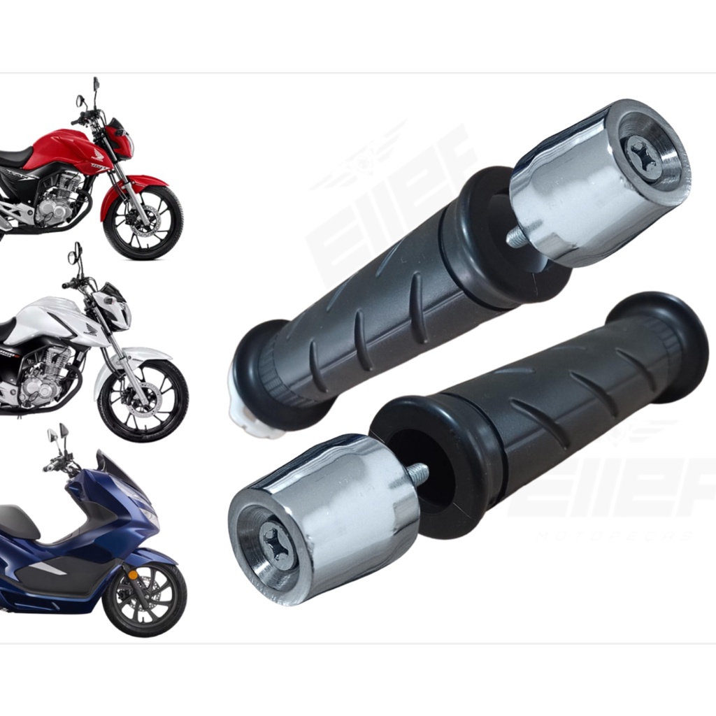 Manoplas Cargo Par Cg 125 160 150 + Pesinhos De Guidon Crom | Shopee Brasil