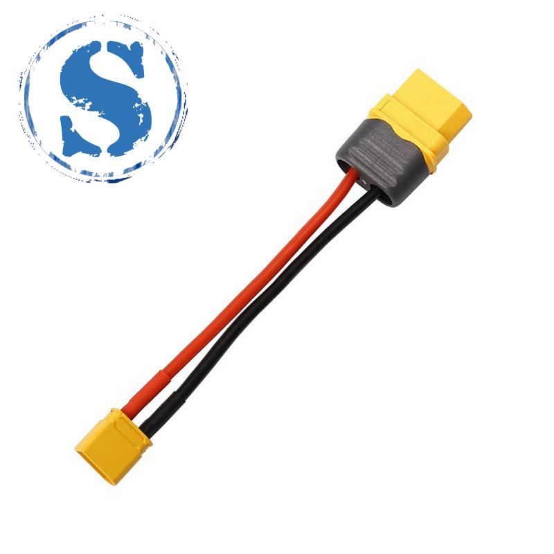 Cabo De Bateria RC Amass XT60 A XT30 Conector T-Plug Macho Fêmea Com Fio De Silicone 16AWG 100mm ...