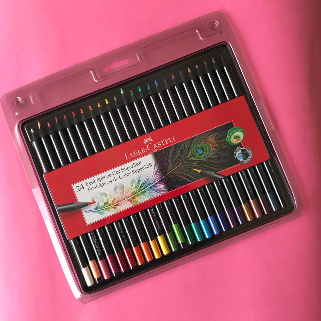 Lápis de Cor EcoLápis Super Soft 50 Cores - Faber Castell - Escorrega o ...