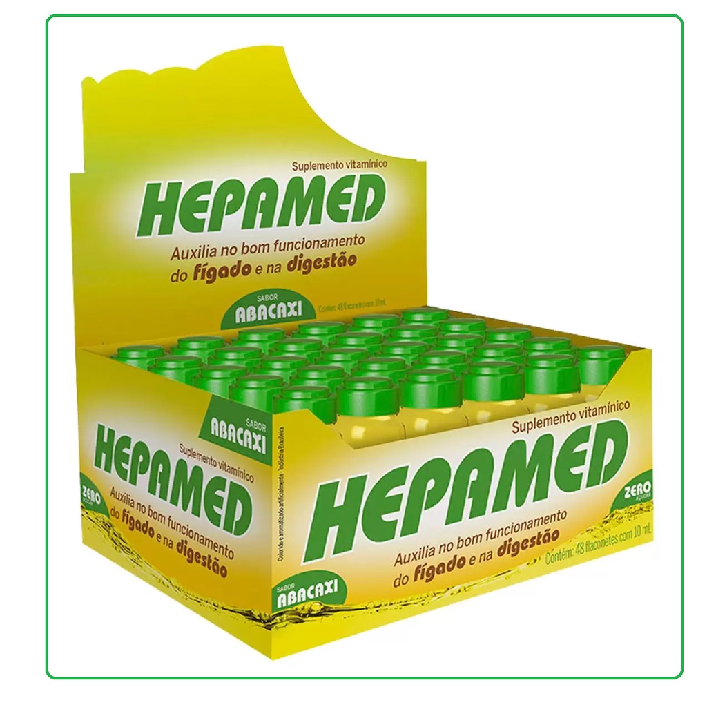 Hepamed Solução Oral - 48 Flaconetes 10mL Abacaxi - Escorrega o Preço