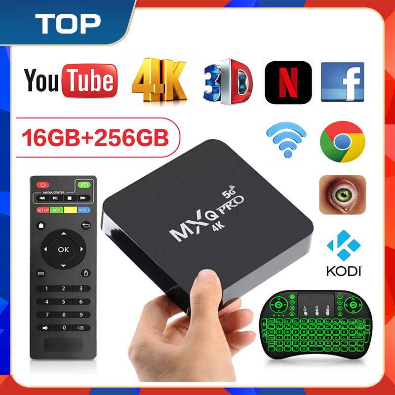 MX Q PRO 4K 5G Smart Tv Android 10.0 16gb 256gb Hd Player - Escorrega o ...
