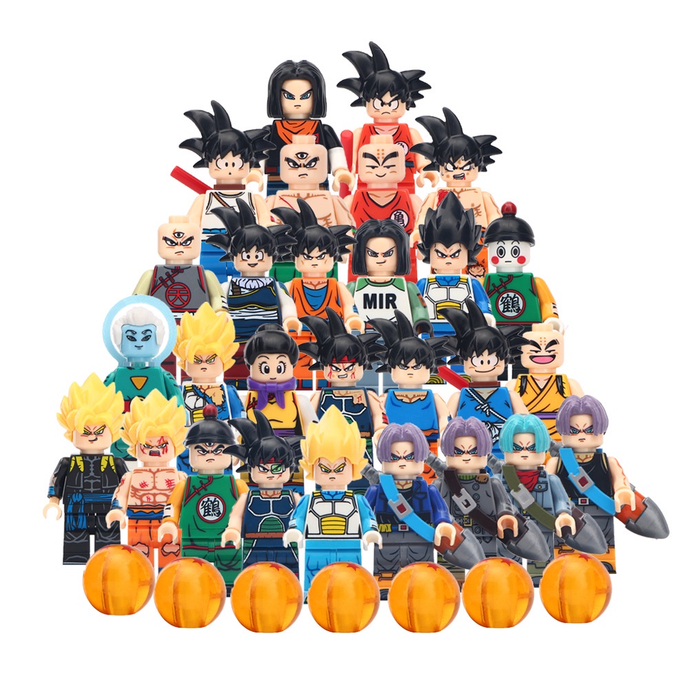 Lego Anime Dragão Goku Bulma Oolong Yamucha Tartaruga Fada Troncos ...