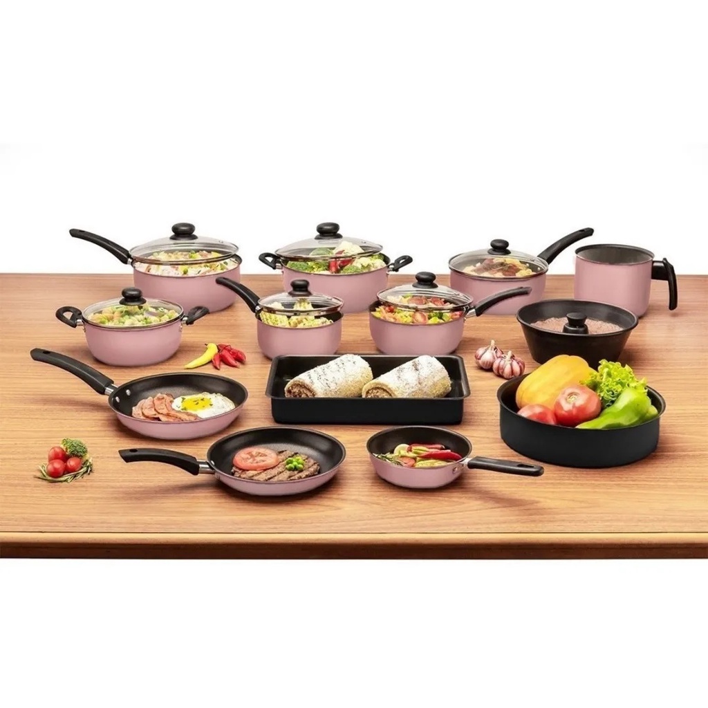 Conjunto Cozinha Kit Jogo Panelas 13 Peças Grande Teflon Super ...