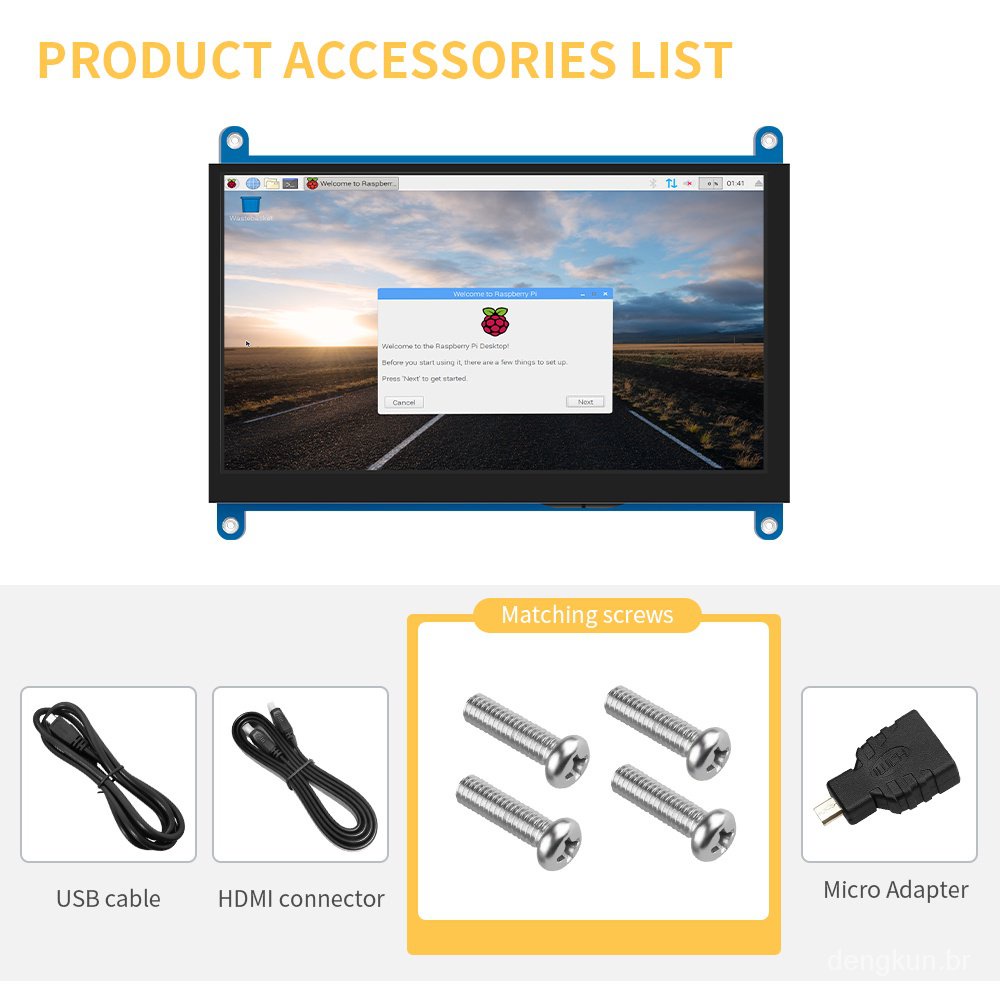 Tela LCD IPS 7 Polegadas AIDA64 mini PC Touch HDMI Módulo 1024 x 600 ...