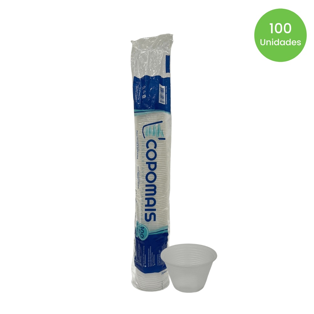 Pote de 100ml Transparente Copomais PS com 100 unidades | Shopee Brasil