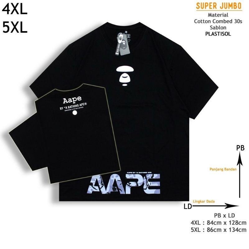 Camiseta AAPE Por Um Símio De Banho Grande Tamanho | jumbo Masculina ...
