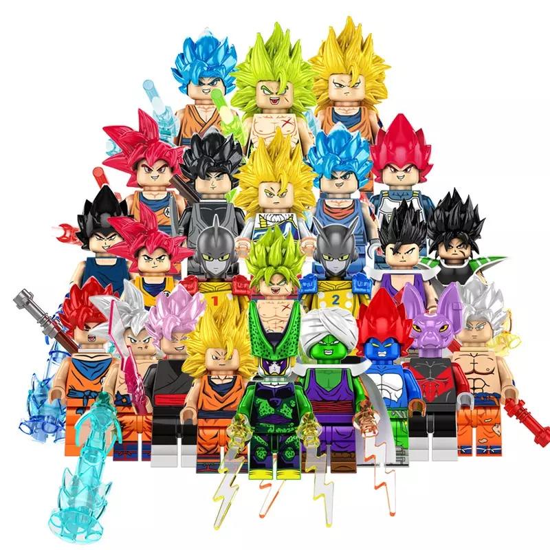 Anime Cartoon Dragon Ball Son Goku DBZ Mini Figures Block Toys Cell ...