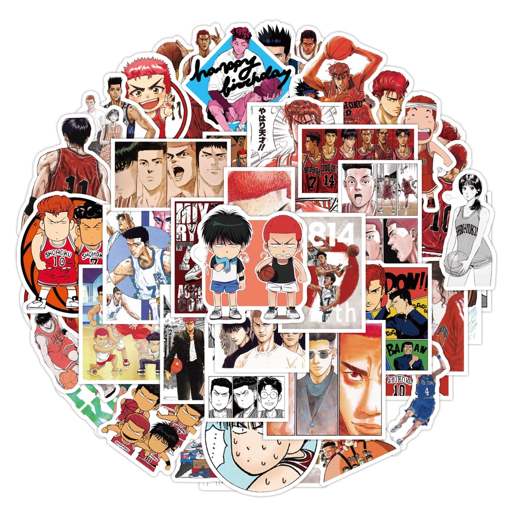 The First Slam Dunk Stickers Waterproof Adhesive Reusable Decors For ...