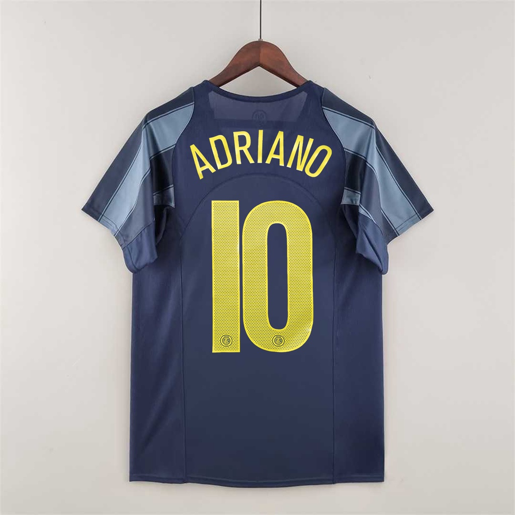 04-05 Camisa De Futebol Retro Inter De Milão ADRIANO Milan Vintage ...