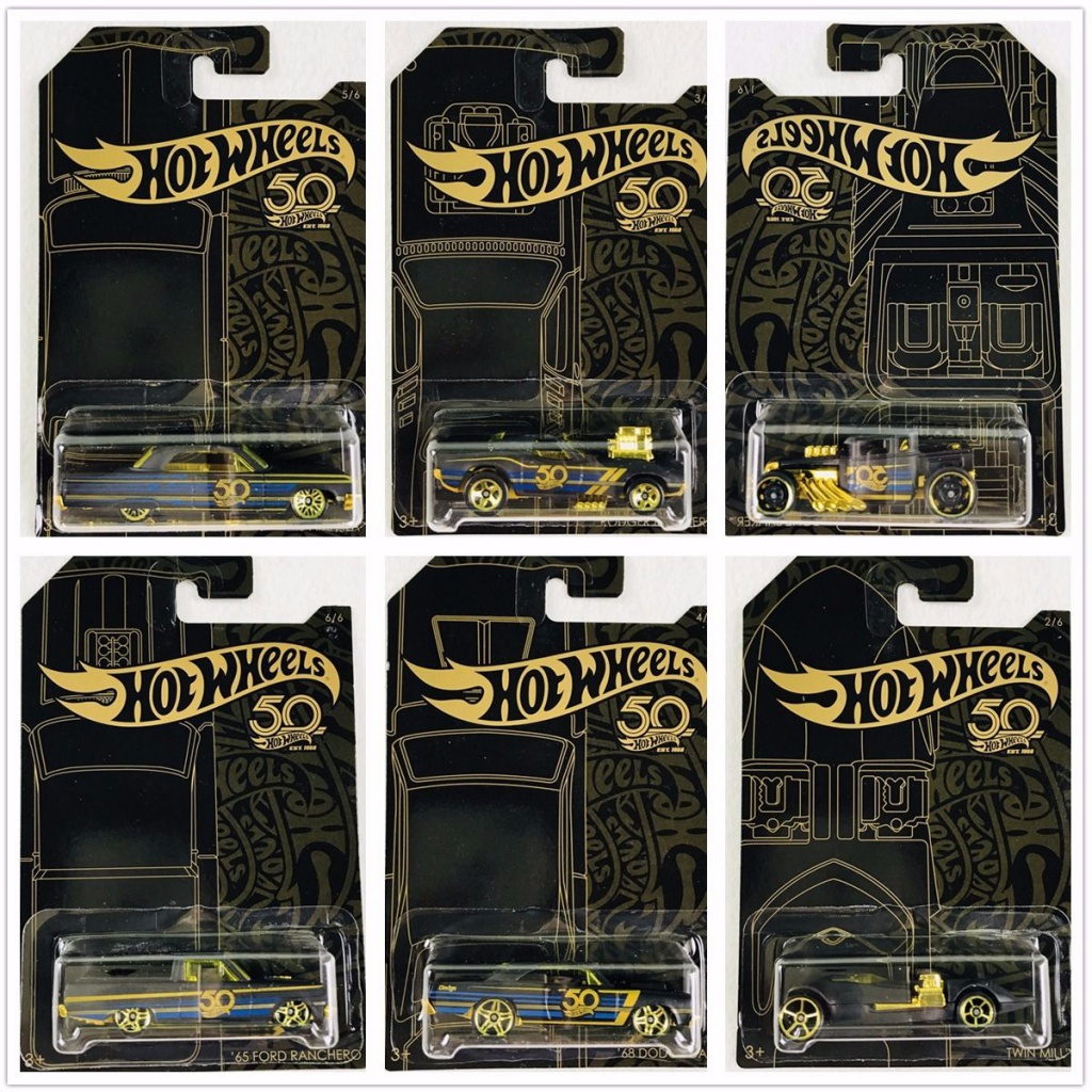 [Spot] Mattel Hot Wheels 50th anniversary Black Gold Treasure Edition series full set of hidden ...