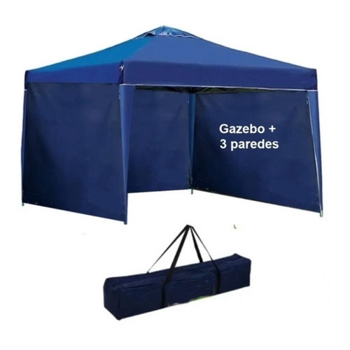 Tenda Praia Gazebo Articulada 3x3 + 3 Paredes - Escorrega o Preço