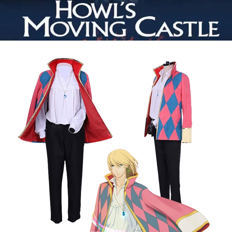 Anime Movie Howl's Moving Castle Howl's Cosplay Costume Homens Mulheres ...