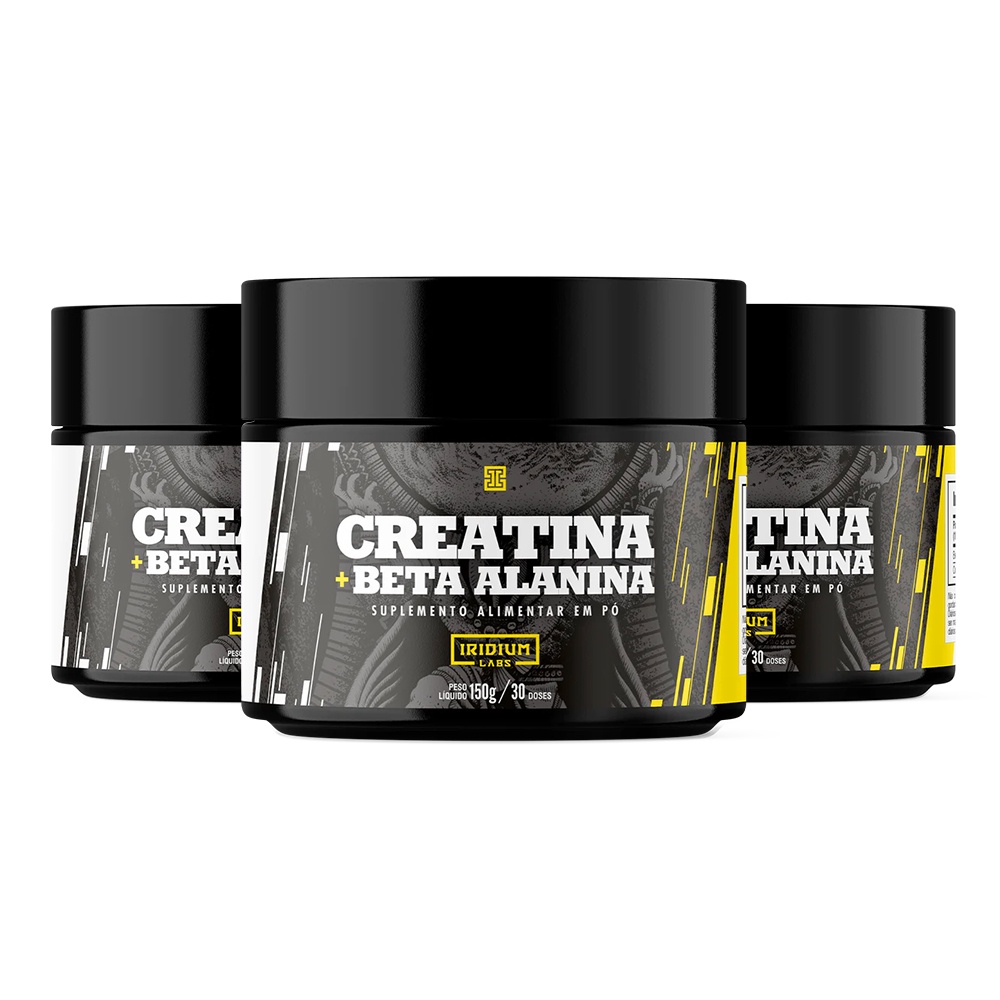 Kit 3x Creatina c/ Beta Alanina 150g - Iridium Labs | Shopee Brasil