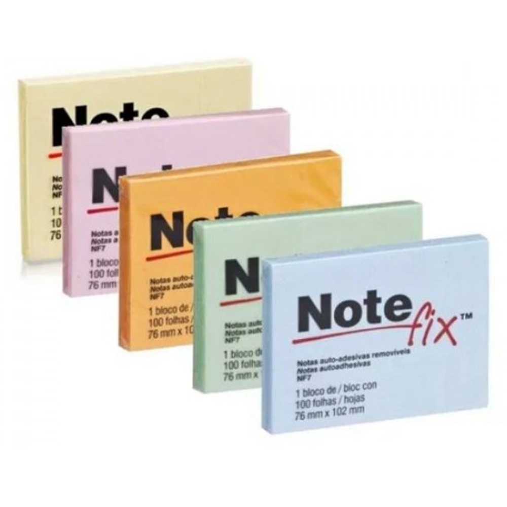 Bloco de Notas Notefix 76mm x 102mm Com 100 Folhas 3M | Shopee Brasil