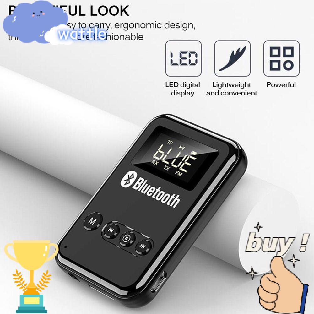 WATTLE Bluetooth 5.0 Receptor Plug And Play Car FM Adaptador De Alto ...