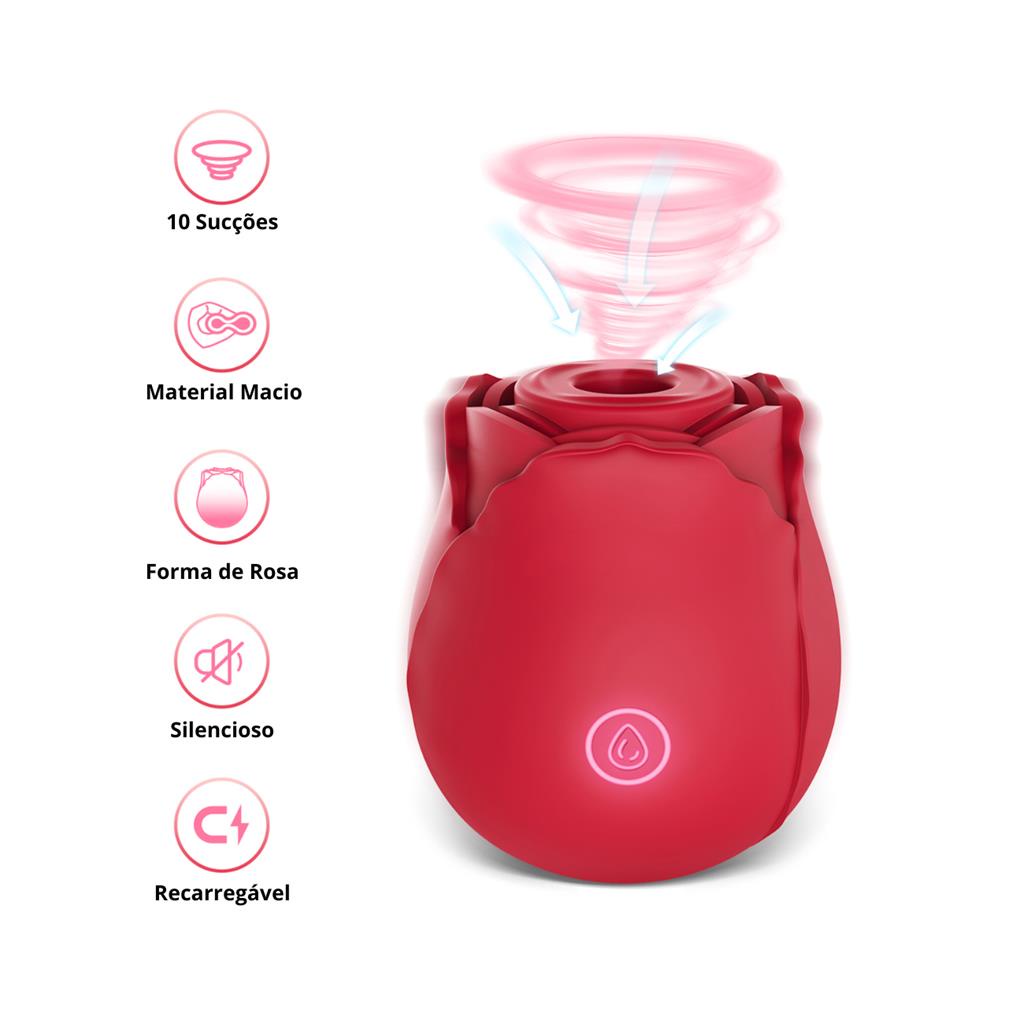 Sugador De Clitoris Vibrador Feminino Formato Rosa Recarregavel Estimulador Sex Shop Shopee Brasil 