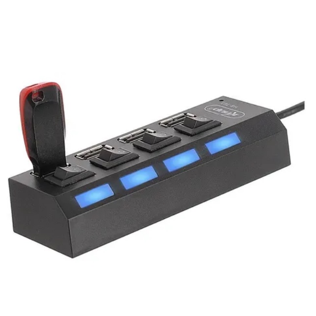 Hub USB com 4 Entradas USB 2.0 de Alta Velocidade com Botao Liga ...