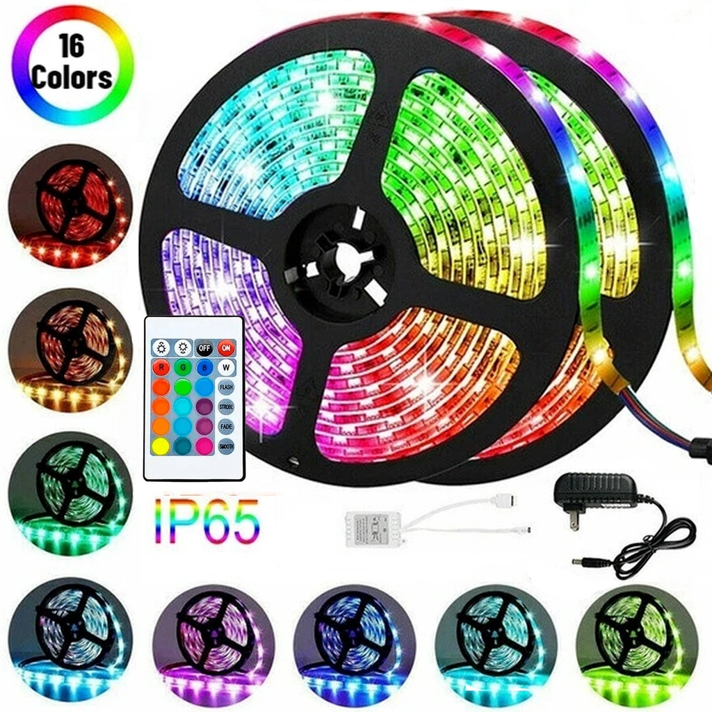 Fita Led Ultra Rgb 5050 5 Metros Com Controle Rolo 5m 16 Cores Colorida ...