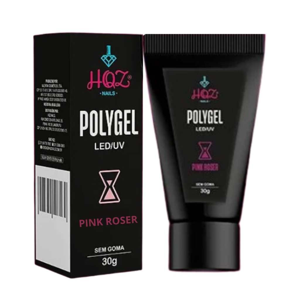 Polygel Pink Roser HQZ Nails 30g- Sem Goma - LED/UV | Shopee Brasil