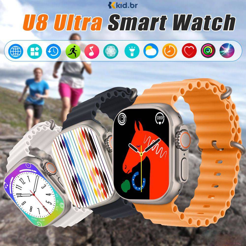 Smartwatch Relógio Inteligente U8 Ultra Série 8 Smart Watch Men 1,44 Polegadas Tela HD Bluetooth ...