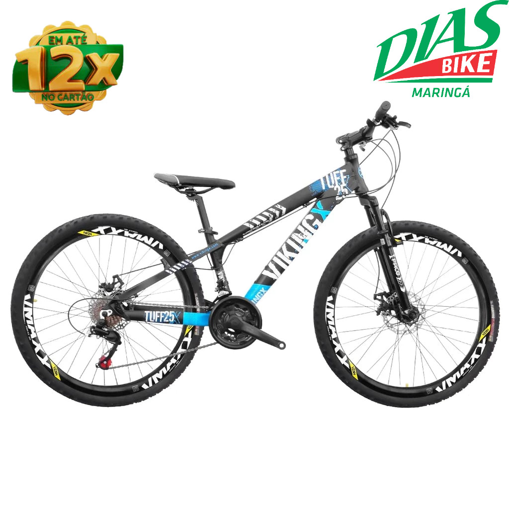 Bicicleta Bike Aro 26 Viking TuffX-25 Freeride Freios a Disco 3x7 21 ...